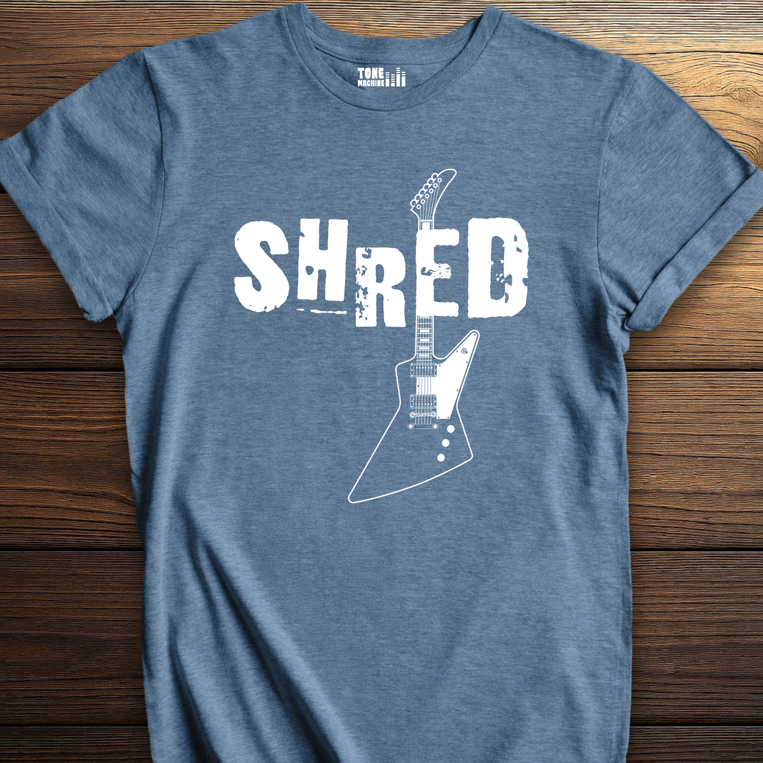 Shred Guitar T-Shirt – Music Graphic Tee – Tone Machine Tees